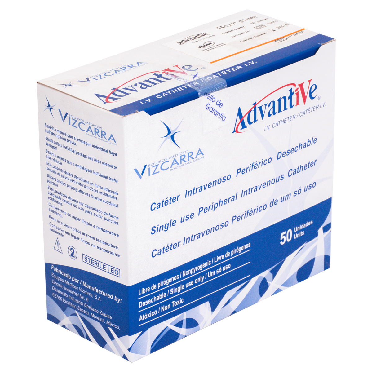 CATÉTER PERIFÉRICO, RADIOPACO ESTÉRIL Y DESECHABLE CAL 14G X 51MM MARCA ...