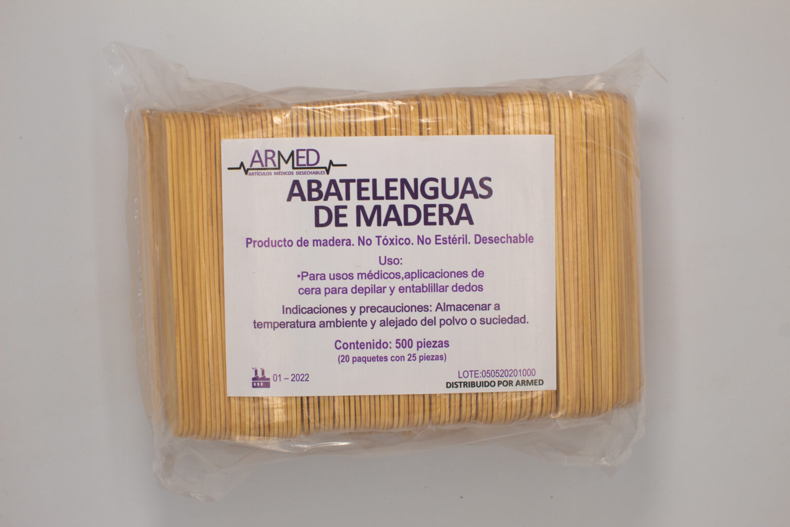 ABATELENGUAS MADERA CON 500PZ CON PAQUETES DE 25 PZ – AlserMedica
