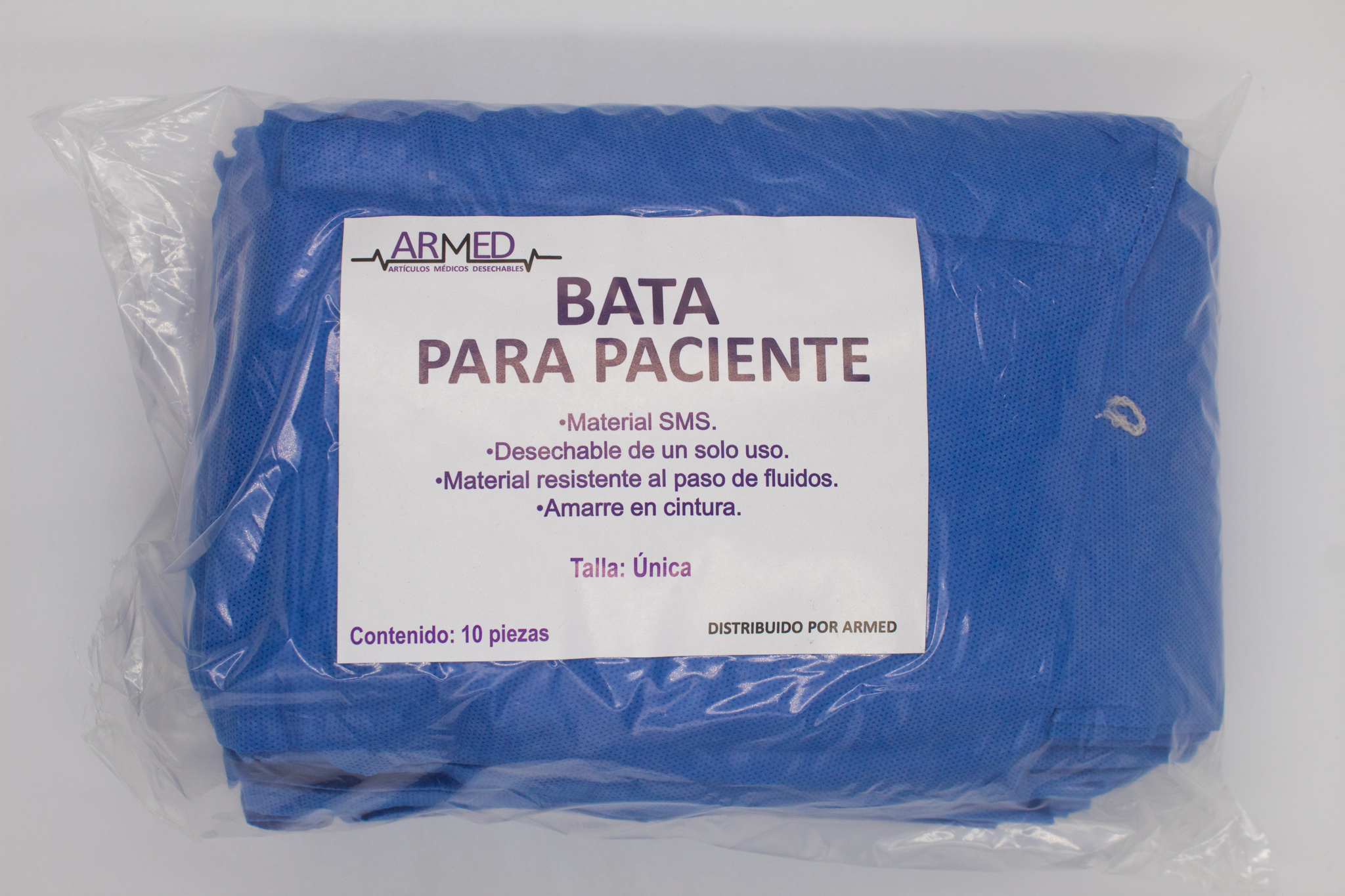 BATA PARA PACIENTE UNITALLA C/10PZ ARMED – AlserMedica